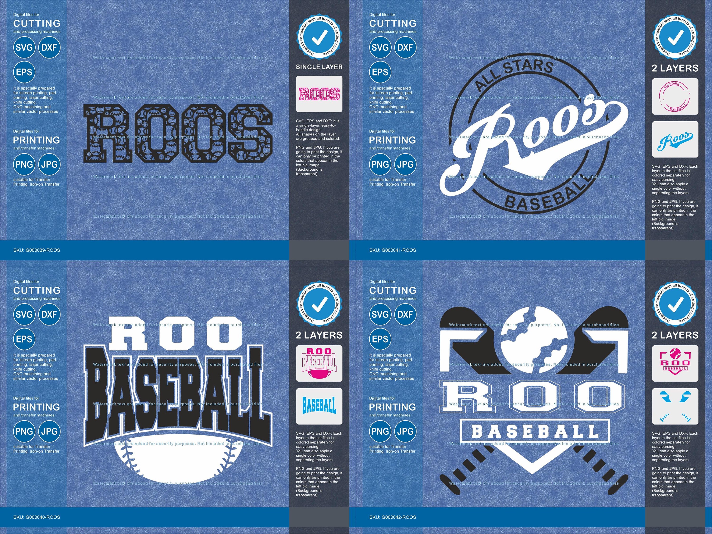Roos Svg, Roo 20 Baseball Svg Mascot Designs Pack, Roos Svg Cut Files ...