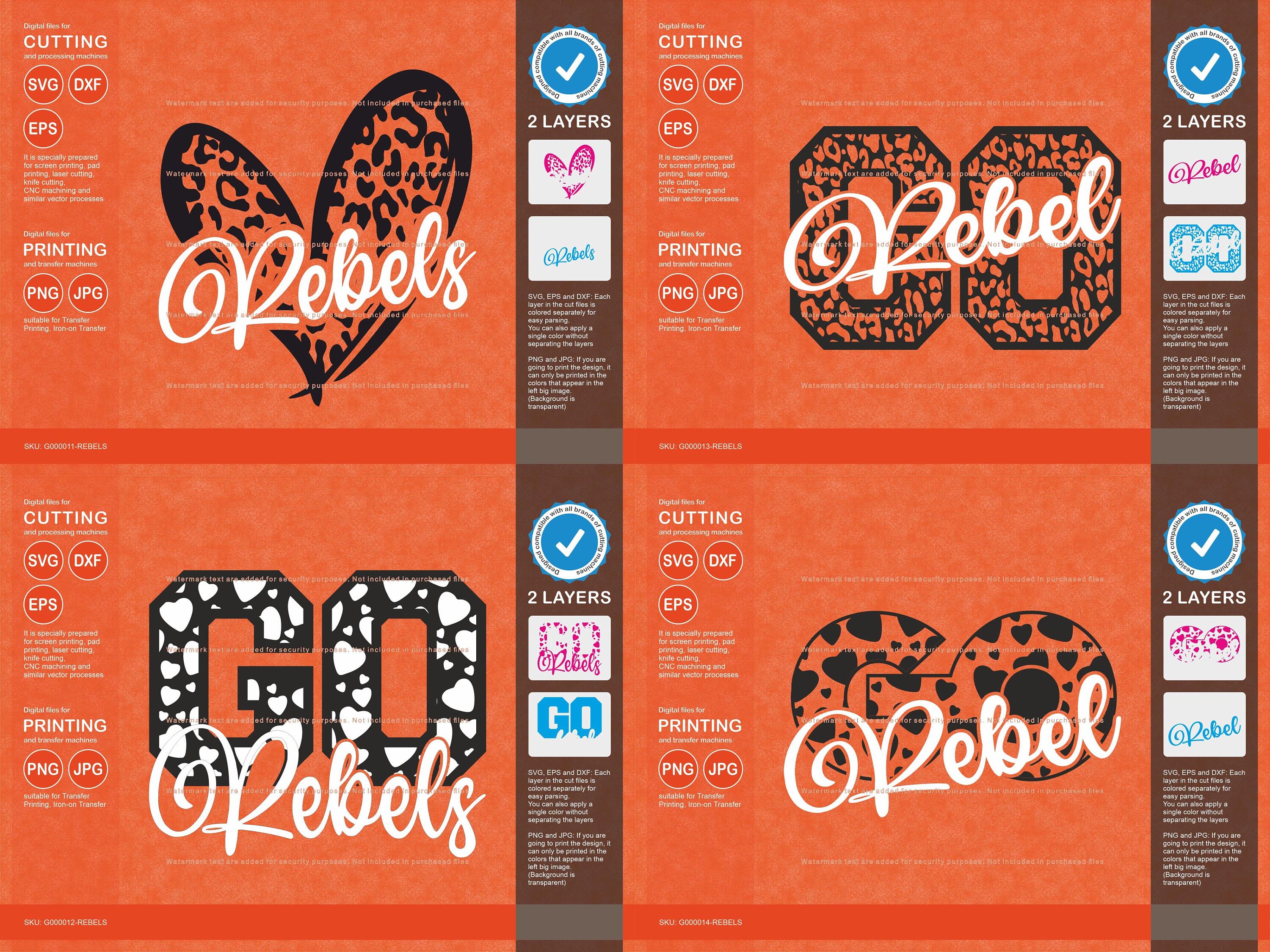 Rebels Svg, Rebel 12 Leopard Svg Mascot Designs Pack, Rebels Leopard ...