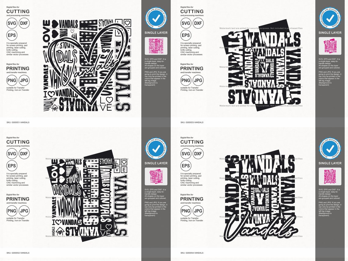 Vandals Svg, Vandal 12 Typography Svg Mascot Designs Pack, Vandals ...