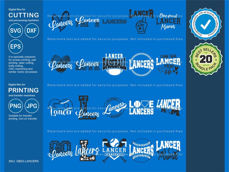 Lancers Svg, Lancer 20 Baseball Svg Mascot Designs Pack, Lancers Svg ...