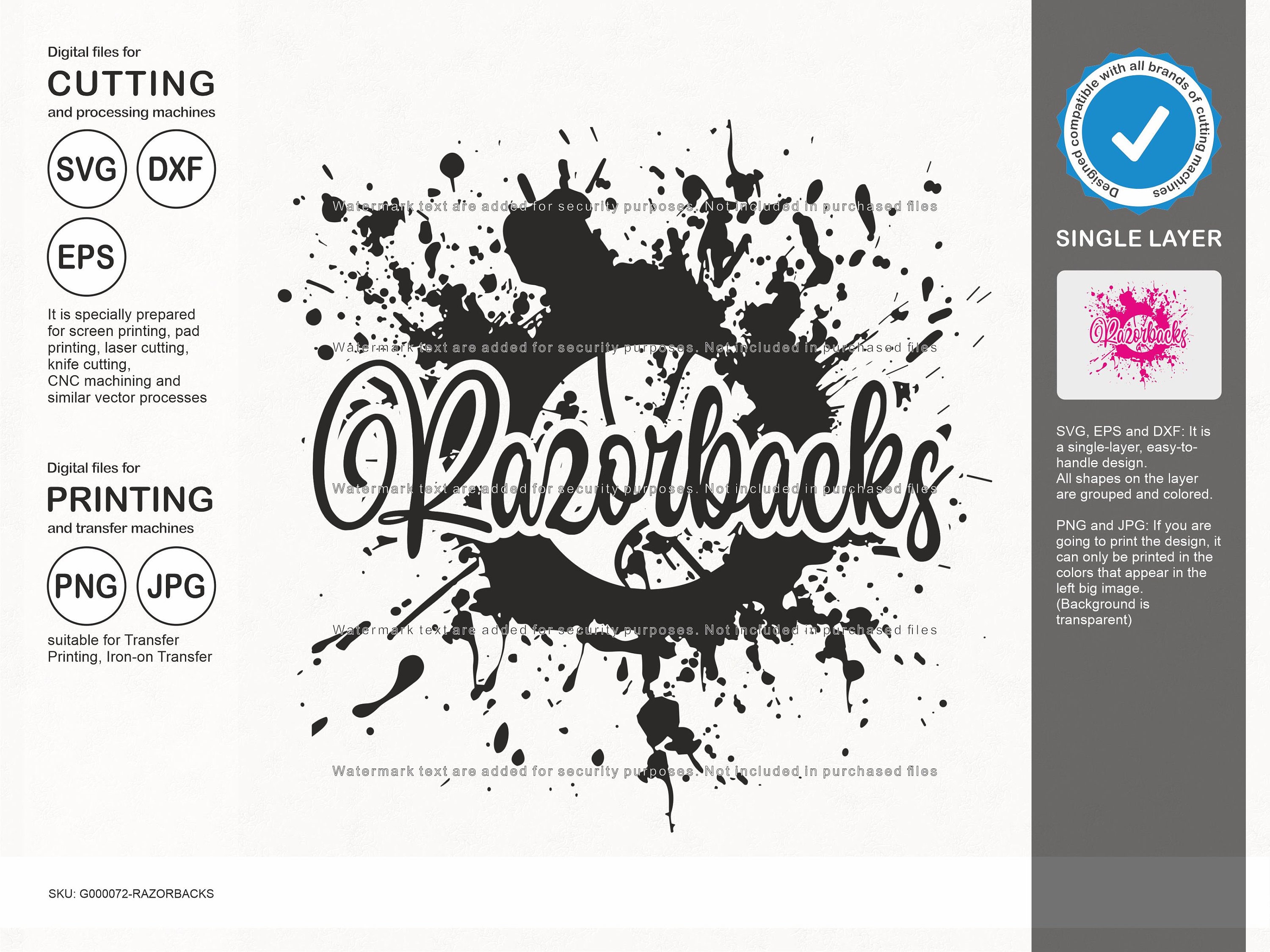 Razorbacks Svg, Razorbacks Basketball Svg, 9-pack Razorbacks Svg Bundle ...