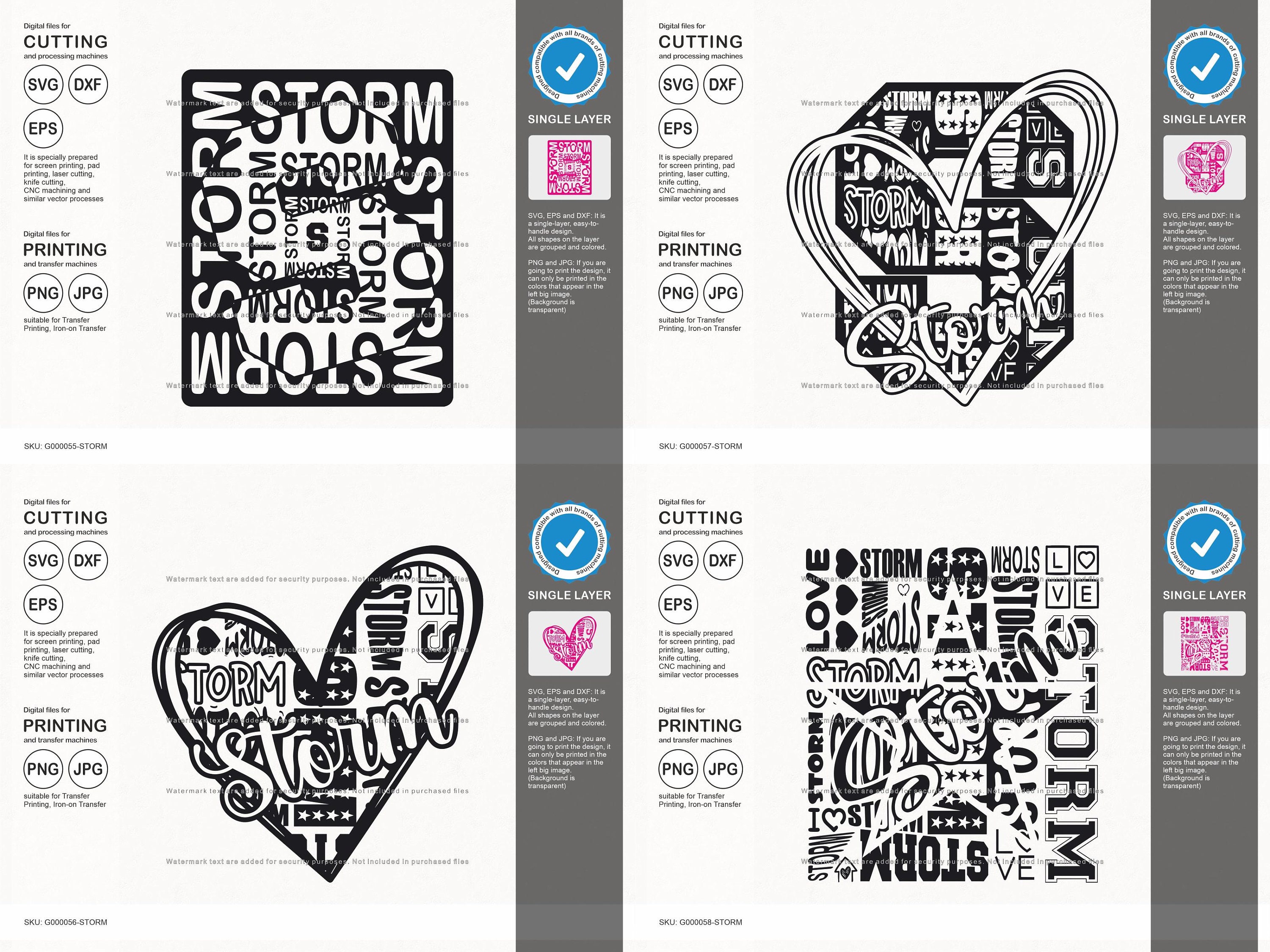 Storm Svg, Storm 12 Typography Svg Mascot Designs Pack, Storm ...