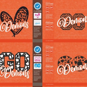 Demons Svg, Demon 12 Leopard Svg Mascot Designs Pack, Demons Leopard ...