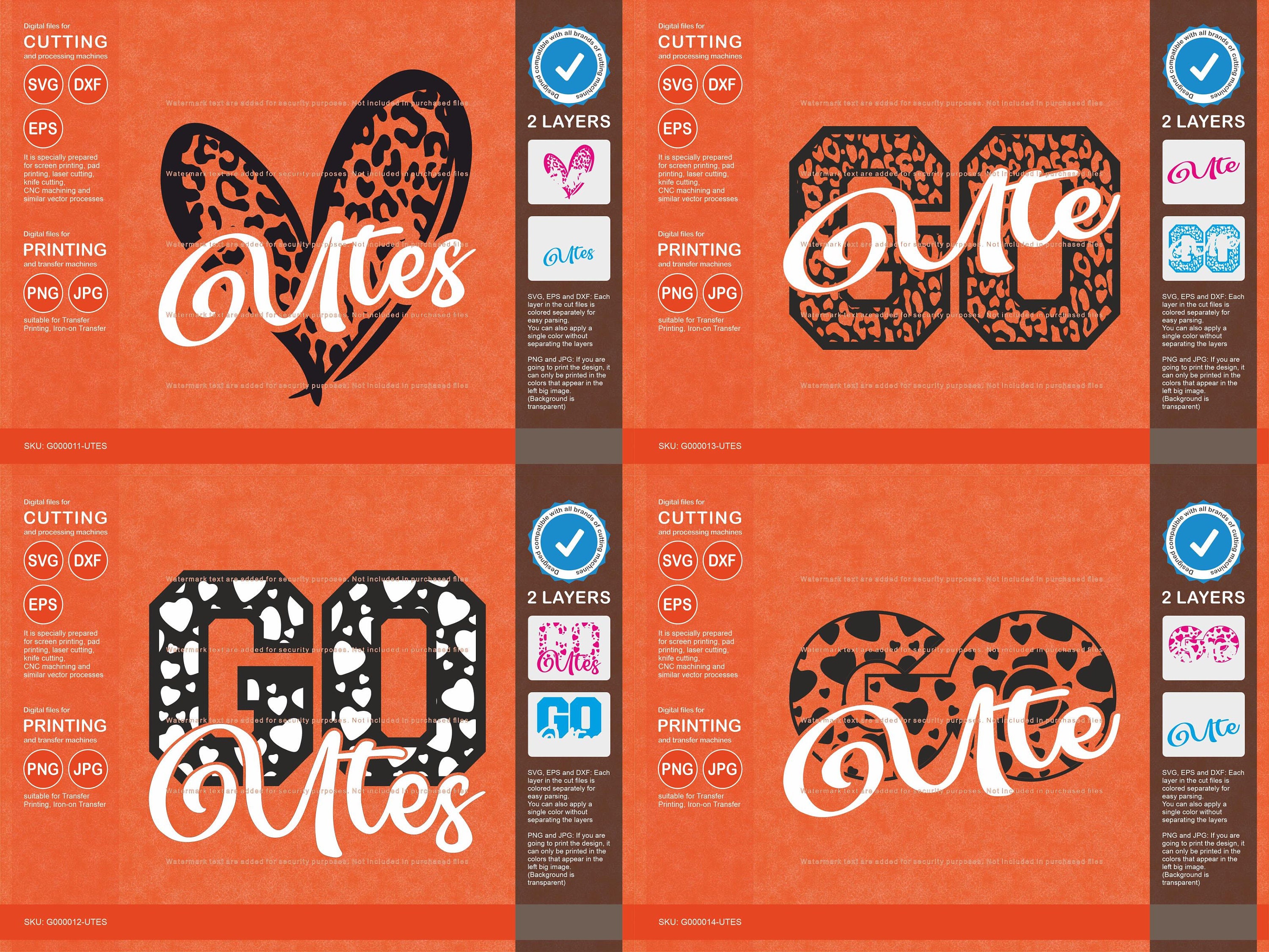 Utes Svg, Ute 12 Leopard Svg Mascot Designs Pack, Utes Leopard Svg Cut ...