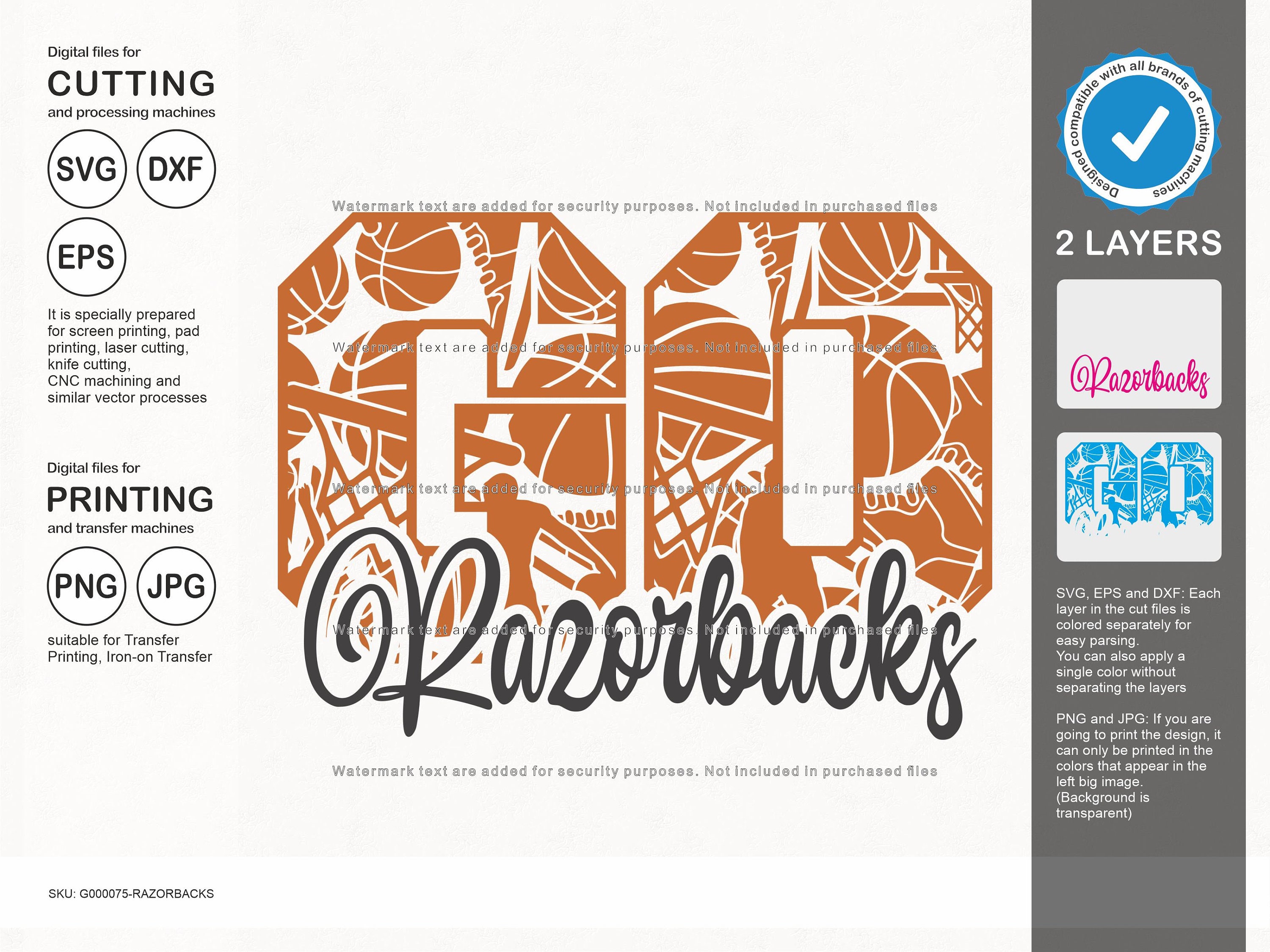 Razorbacks Svg, Razorbacks Basketball Svg, 9-pack Razorbacks Svg Bundle ...