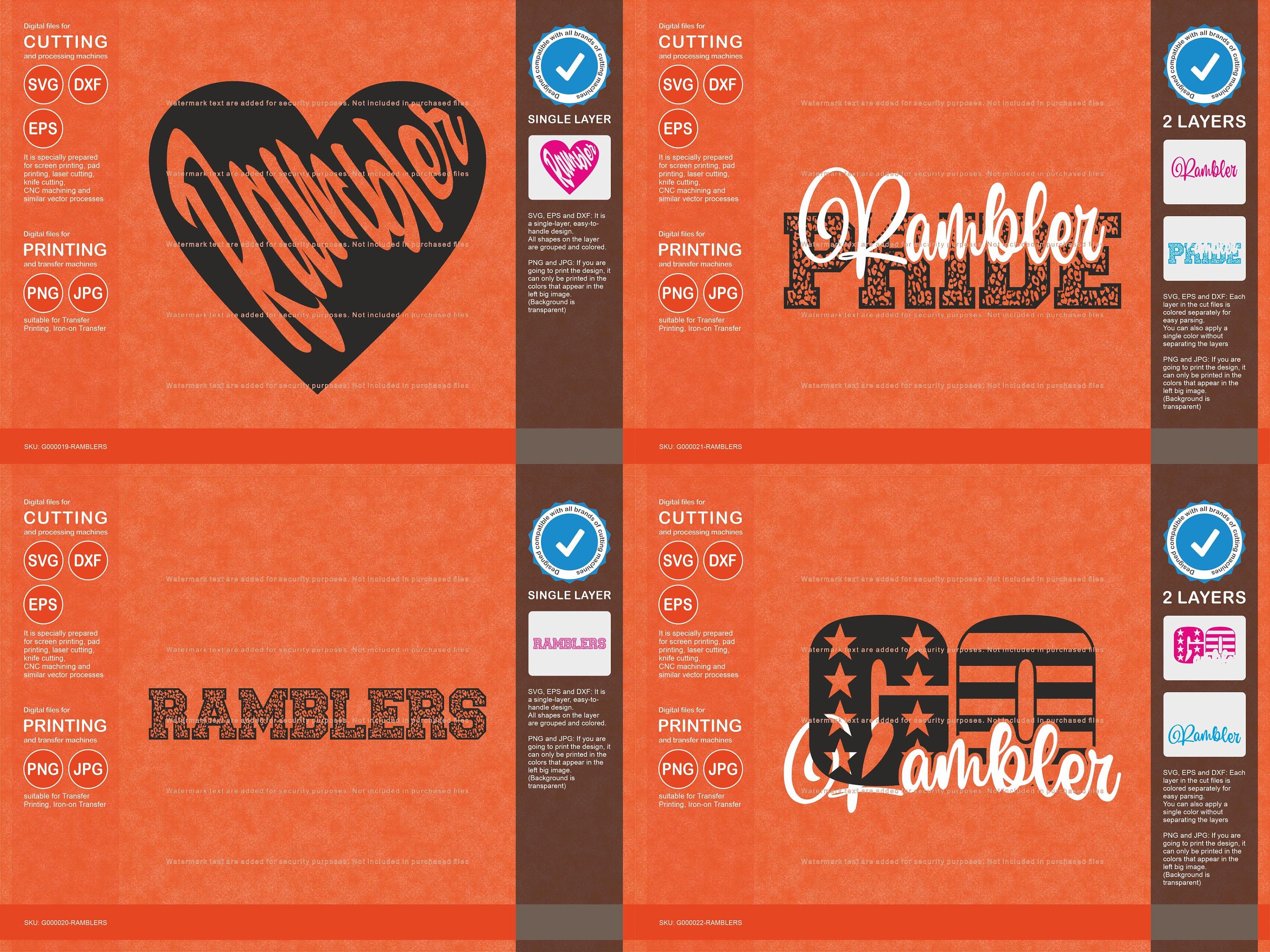 Ramblers Svg, Rambler 12 Leopard Svg Mascot Designs Pack, Ramblers ...
