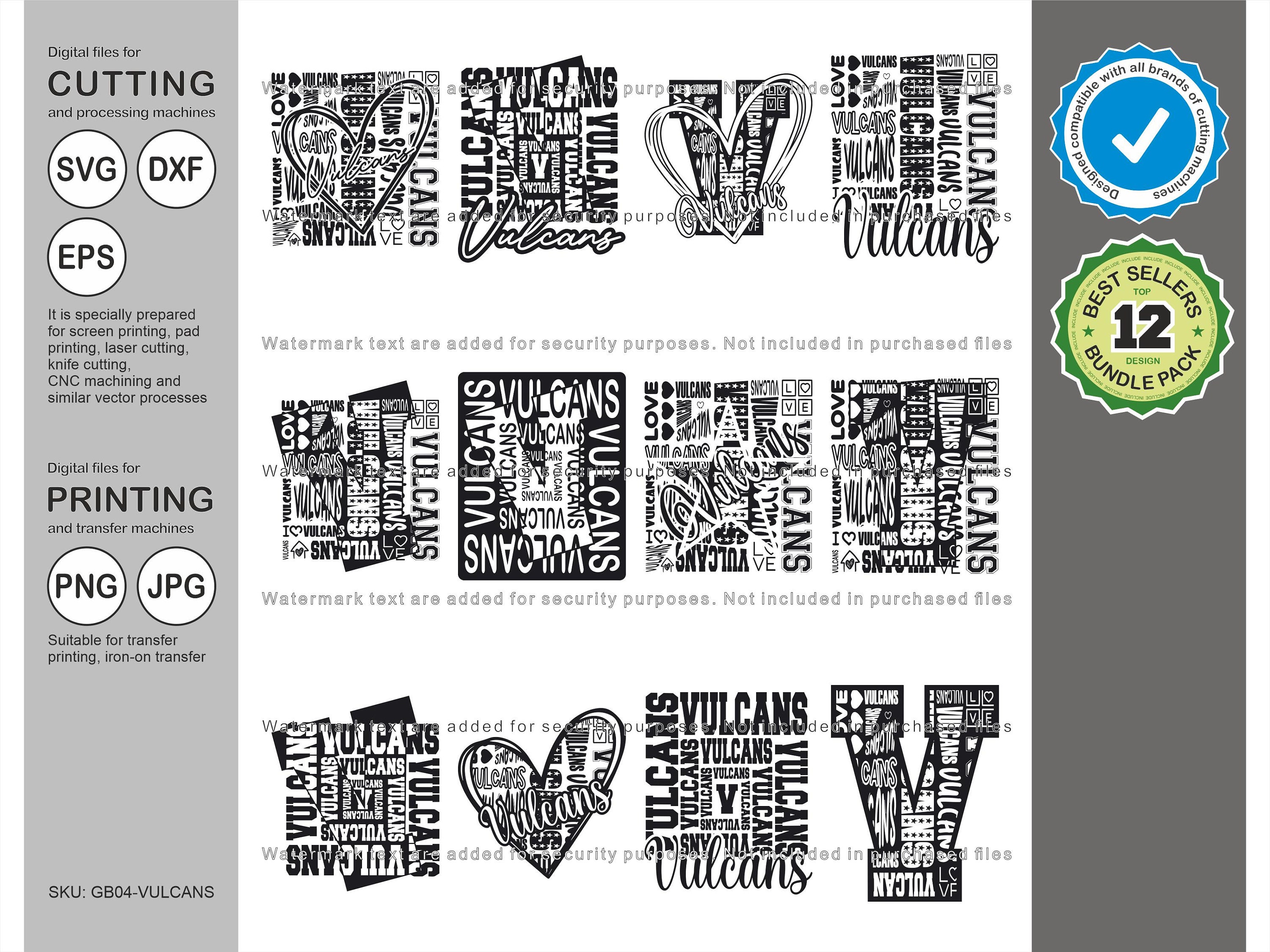 Vulcans Svg Vulcan 12 Typography Svg Mascot Designs Pack - Etsy