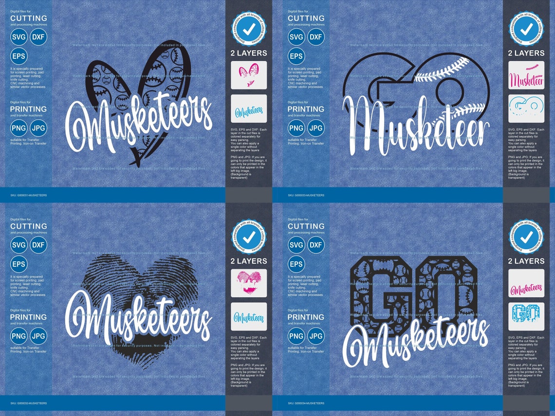 Musketeers Svg, Musketeer 20 Baseball Svg Mascot Designs Pack ...