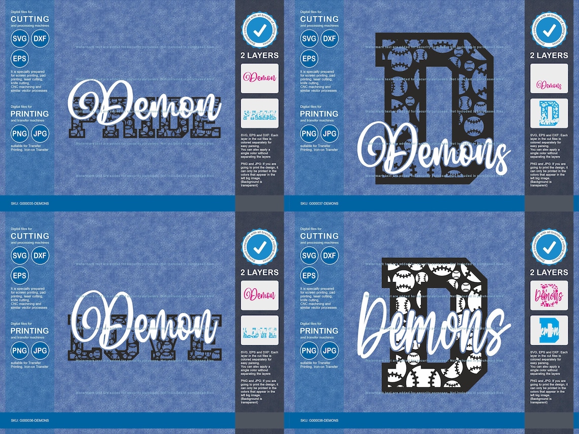 Demons Svg, Demon 20 Baseball Svg Mascot Designs Pack, Demons Svg Cut ...