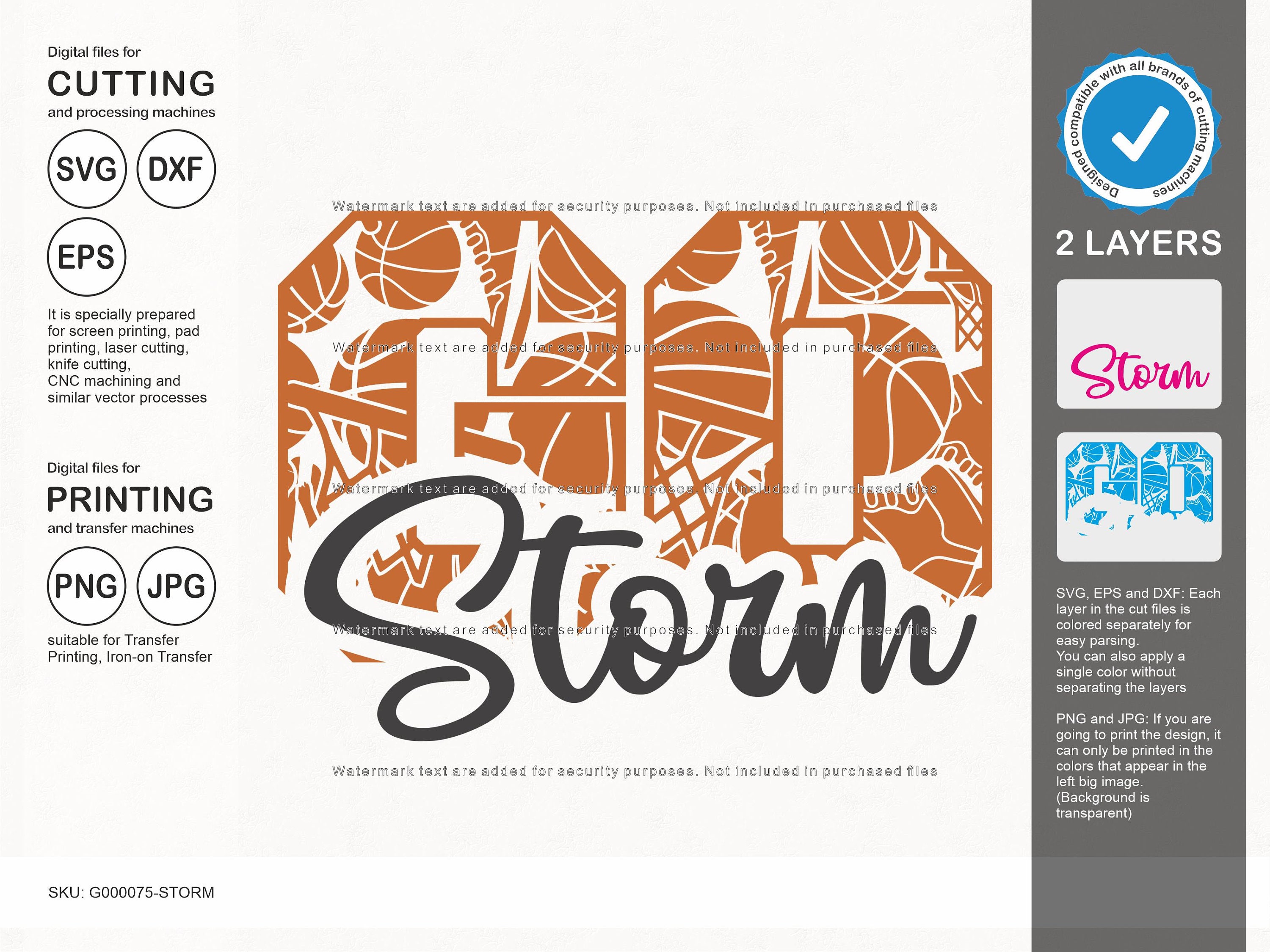 Storm Svg, Storm Basketball Svg, 9-pack Storm Svg Bundle, Cut and Iron ...