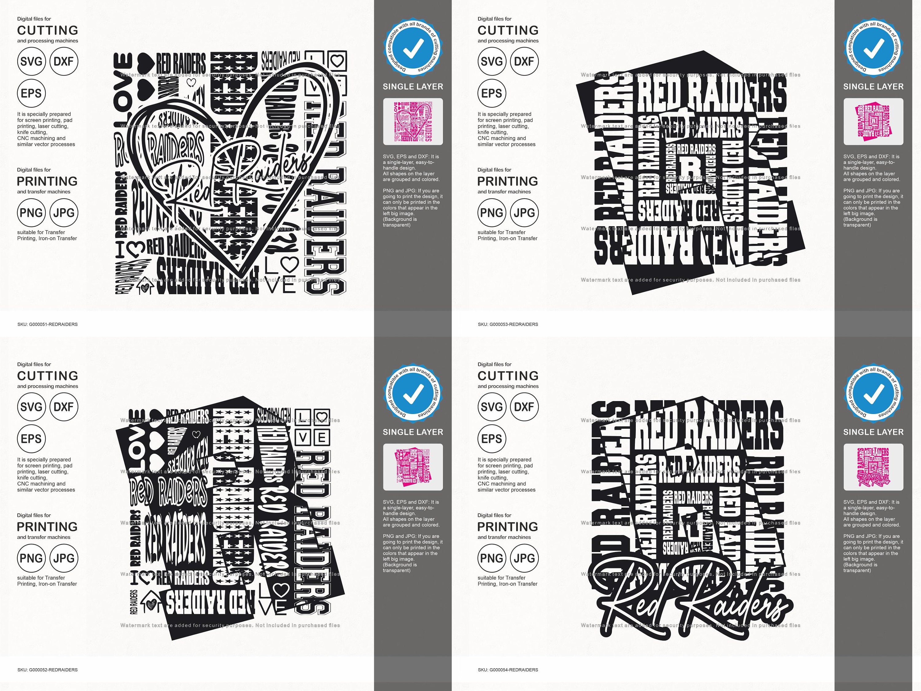 Red Raiders Svg, Red Raider 12 Typography Svg Mascot Designs Pack, Red ...