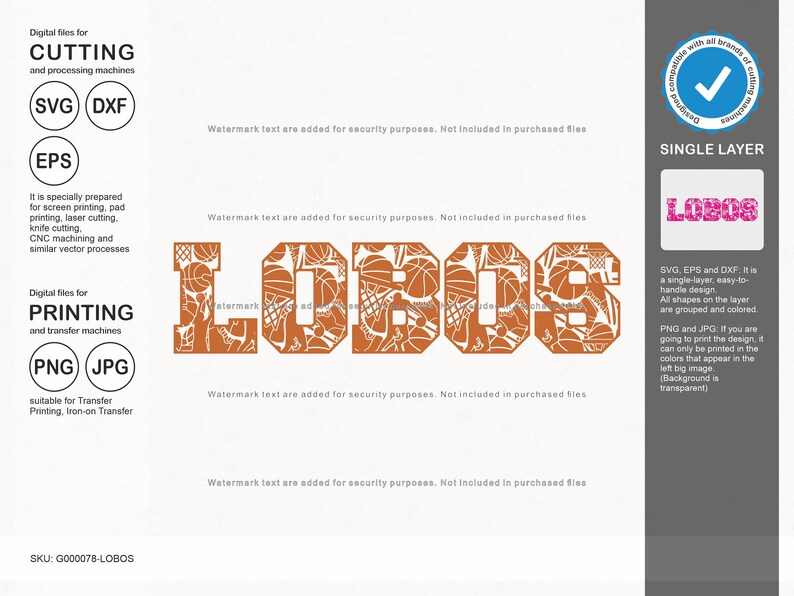 Lobos Svg, Lobos Basketball Svg, 9-pack Lobos Svg Bundle, Cut and Iron ...