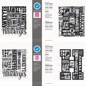 Hawkeyes Svg, Hawkeye 12 Typography Svg Mascot Designs Pack, Hawkeyes ...
