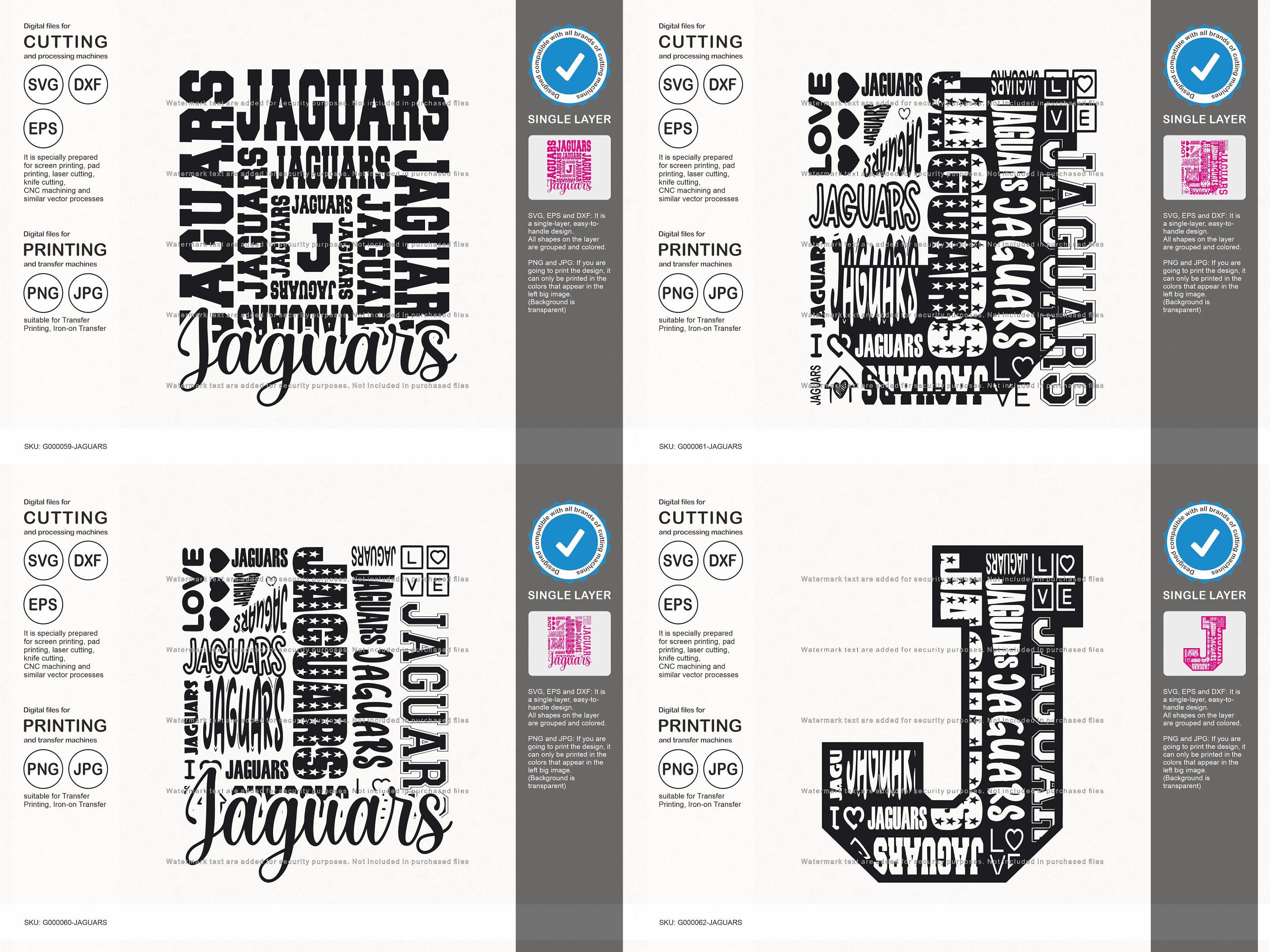 Jaguars Svg, Jaguar 12 Typography Svg Mascot Designs Pack, Jaguars ...
