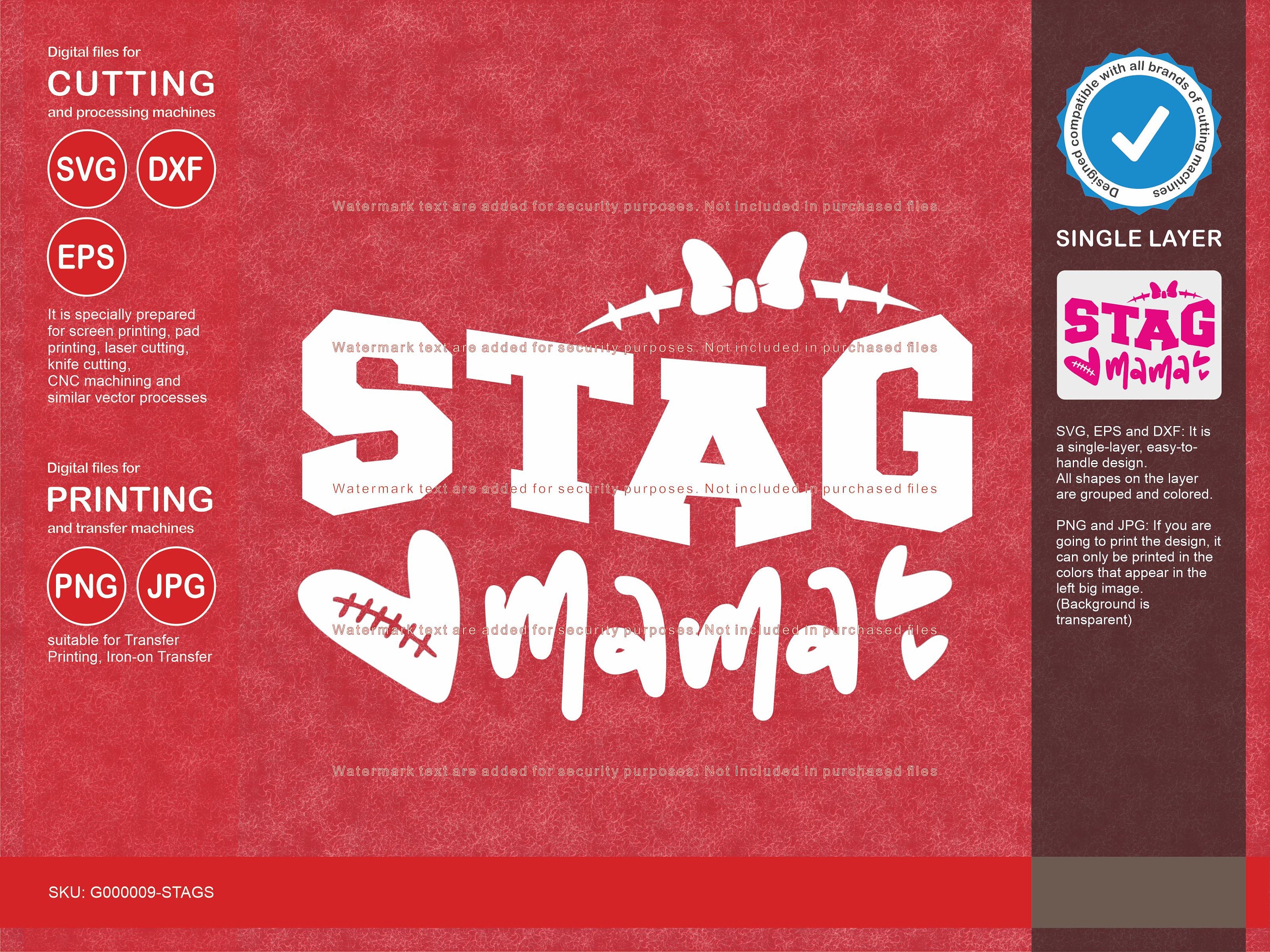 Stags Svg Stag 9 Football Svg Mascot Designs Pack Stags Svg - Etsy