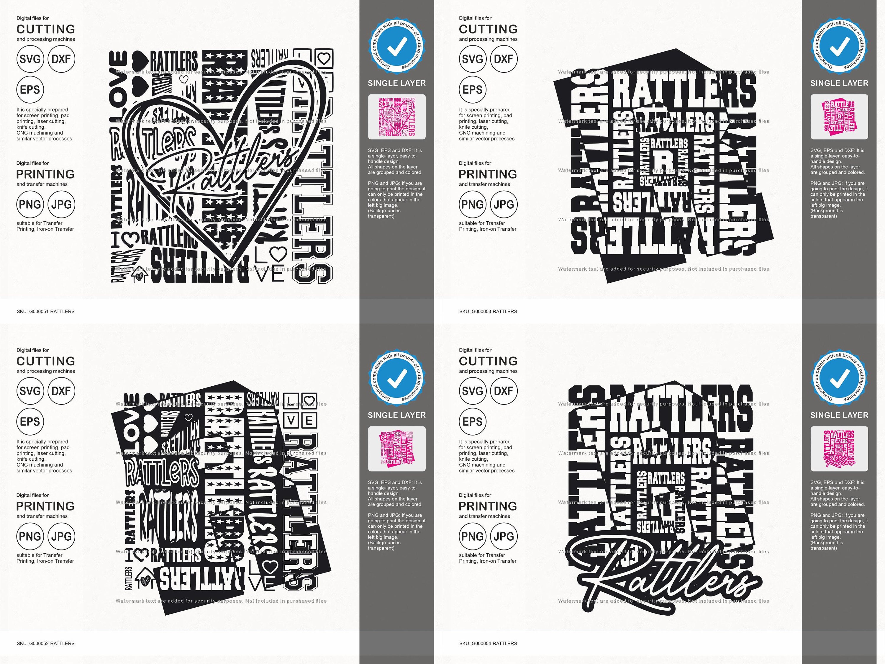 Rattlers Svg, Rattler 12 Typography Svg Mascot Designs Pack, Rattlers ...