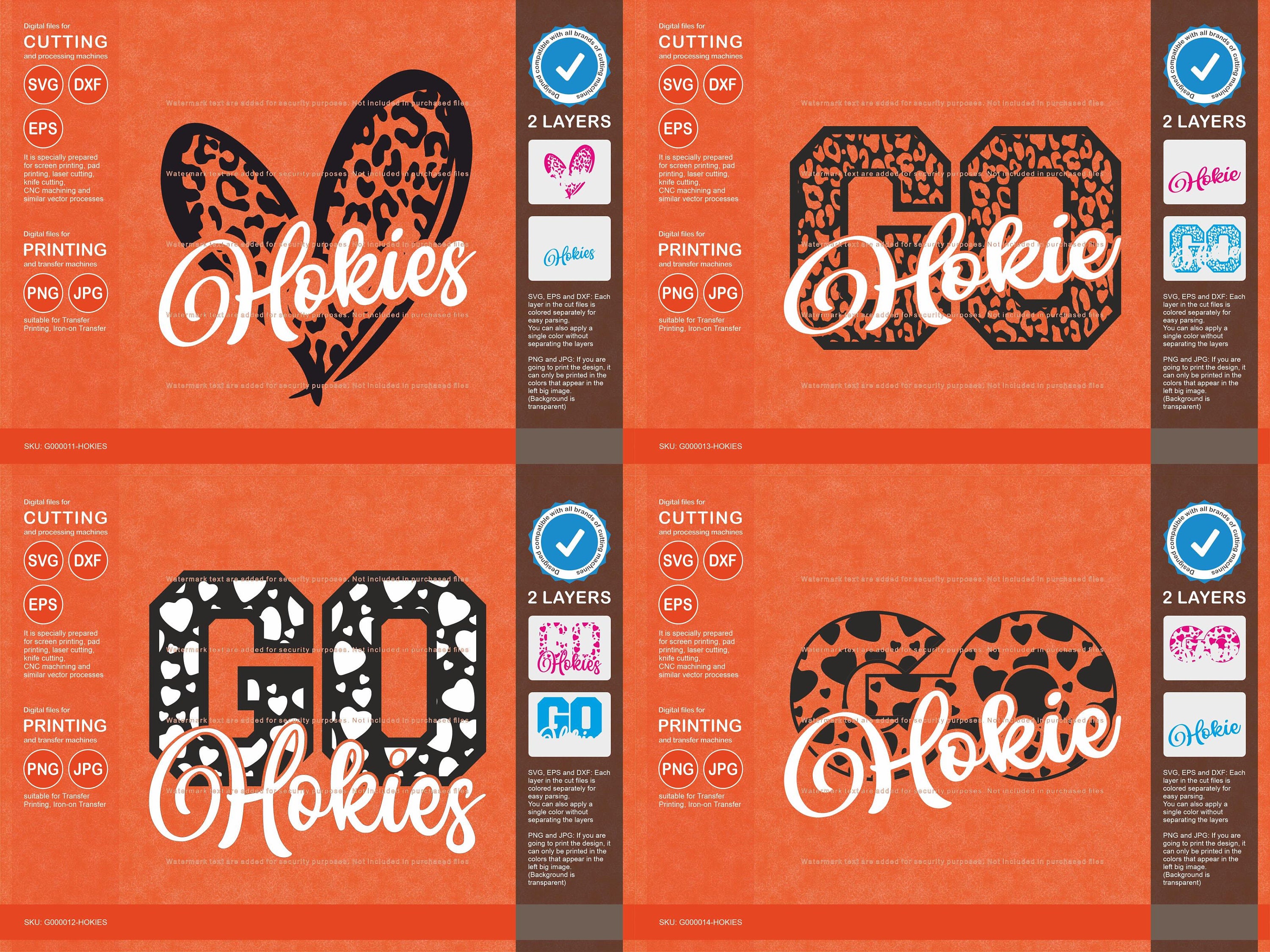 Hokies Svg, Hokie 12 Leopard Svg Mascot Designs Pack, Hokies Leopard ...