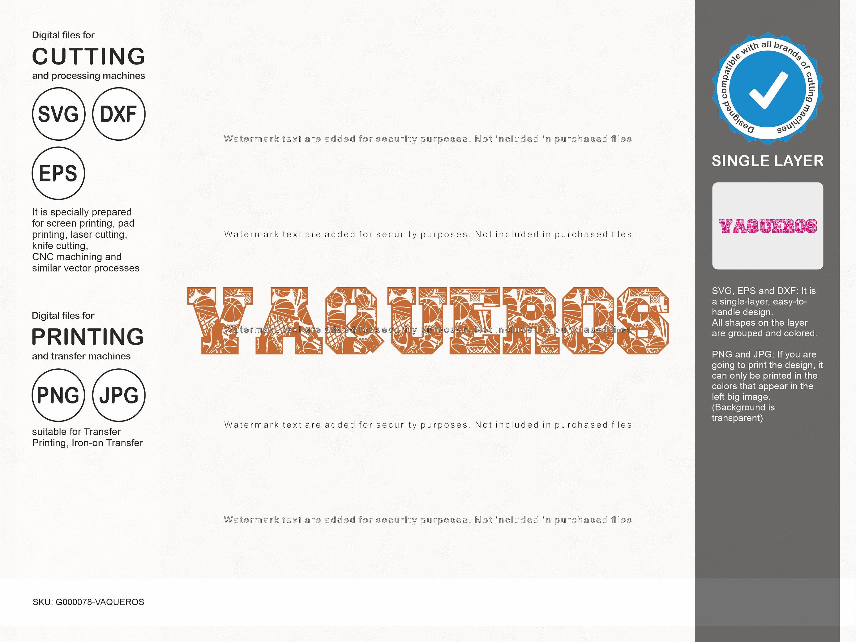 Vaqueros Svg, Vaqueros Basketball Svg, 9-pack Vaqueros Svg Bundle, Cut ...