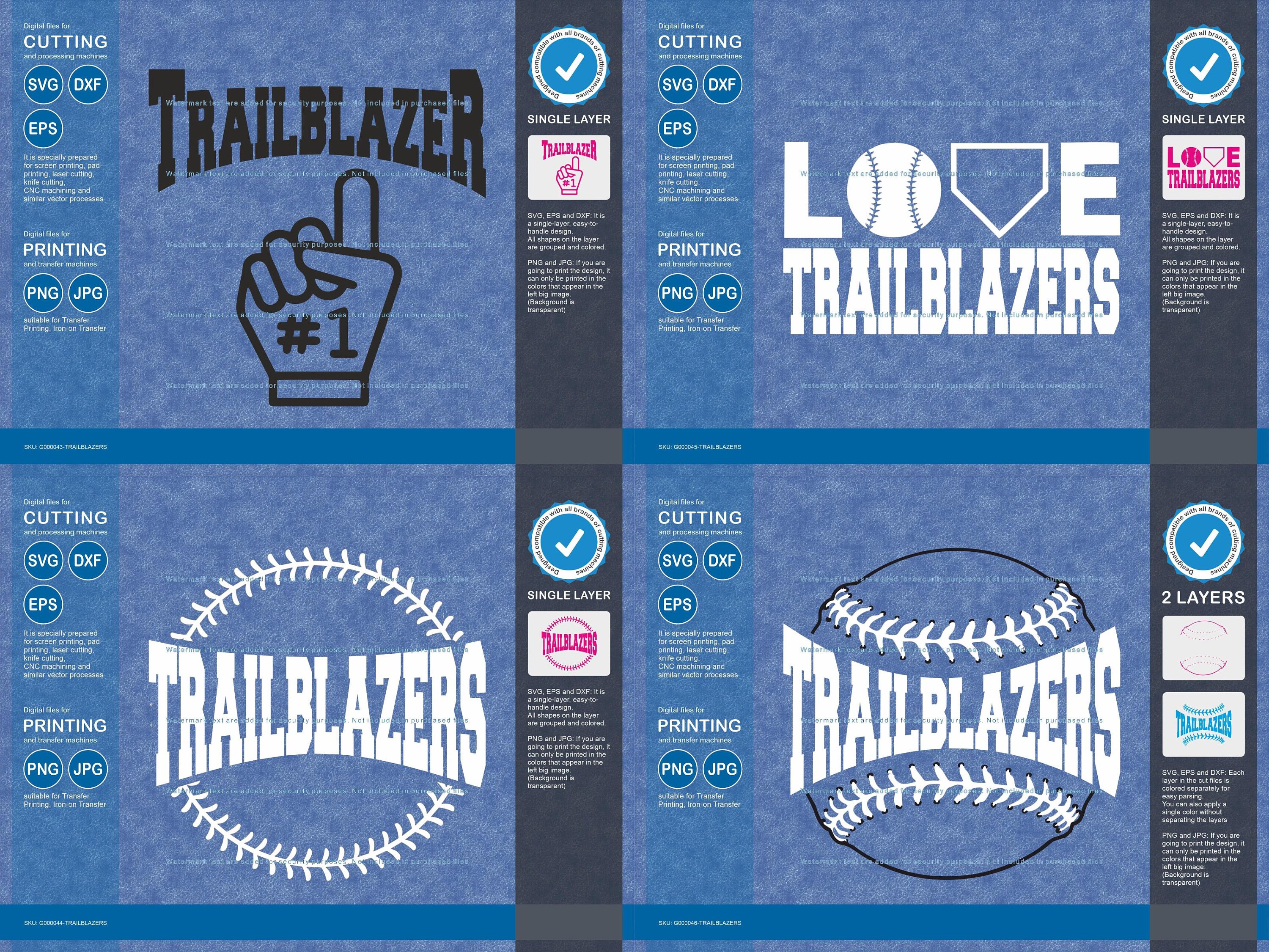 Trailblazers Svg, Trailblazer 20 Baseball Svg Mascot Designs Pack ...