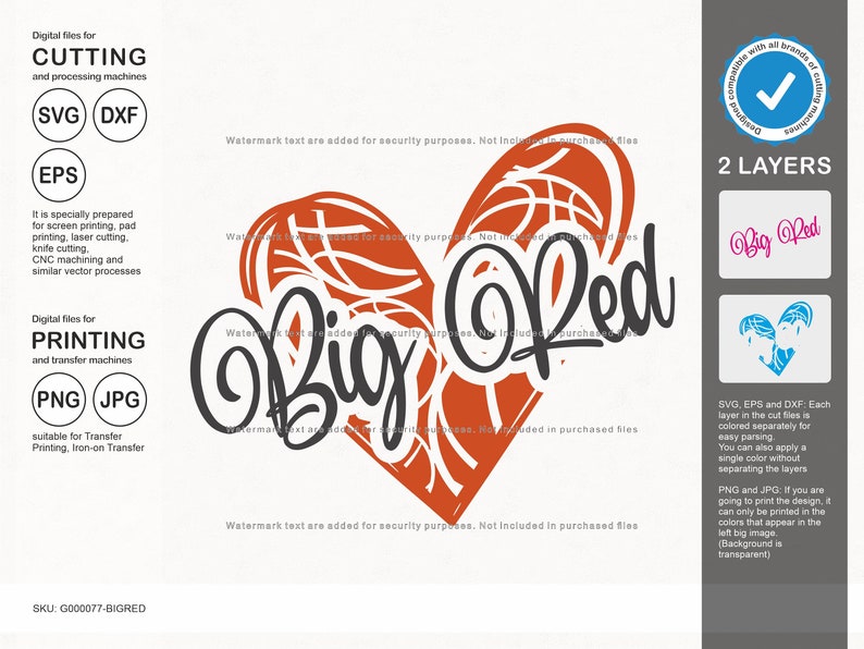 Big Red Svg, Big Red Basketball Svg, 9-pack Big Red Svg Bundle, Cut and ...