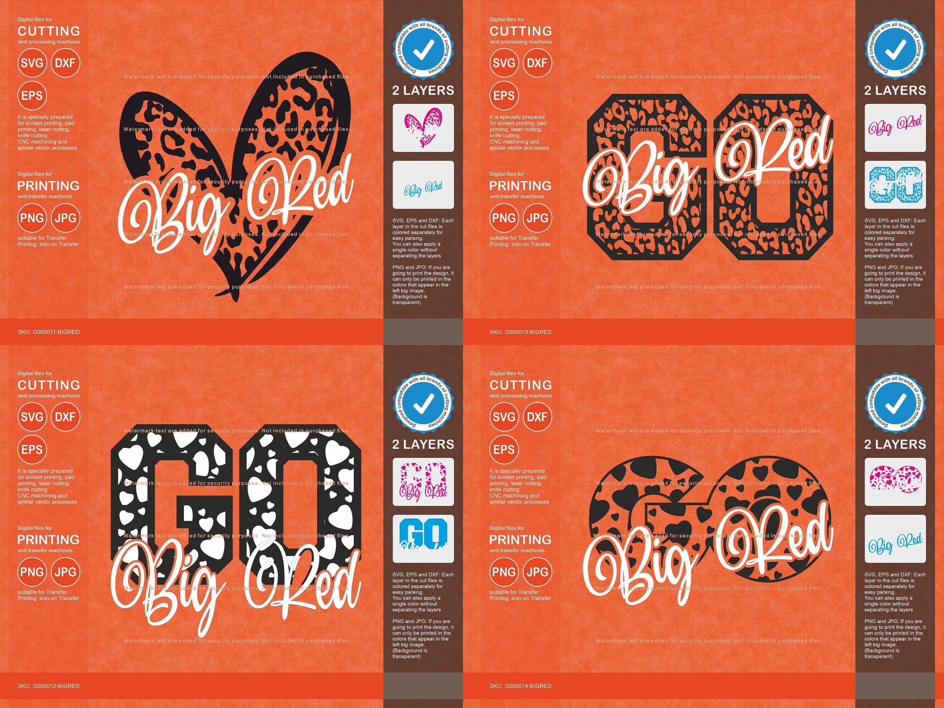 Big Red Svg, Big Red 12 Leopard Svg Mascot Designs Pack, Big Red ...