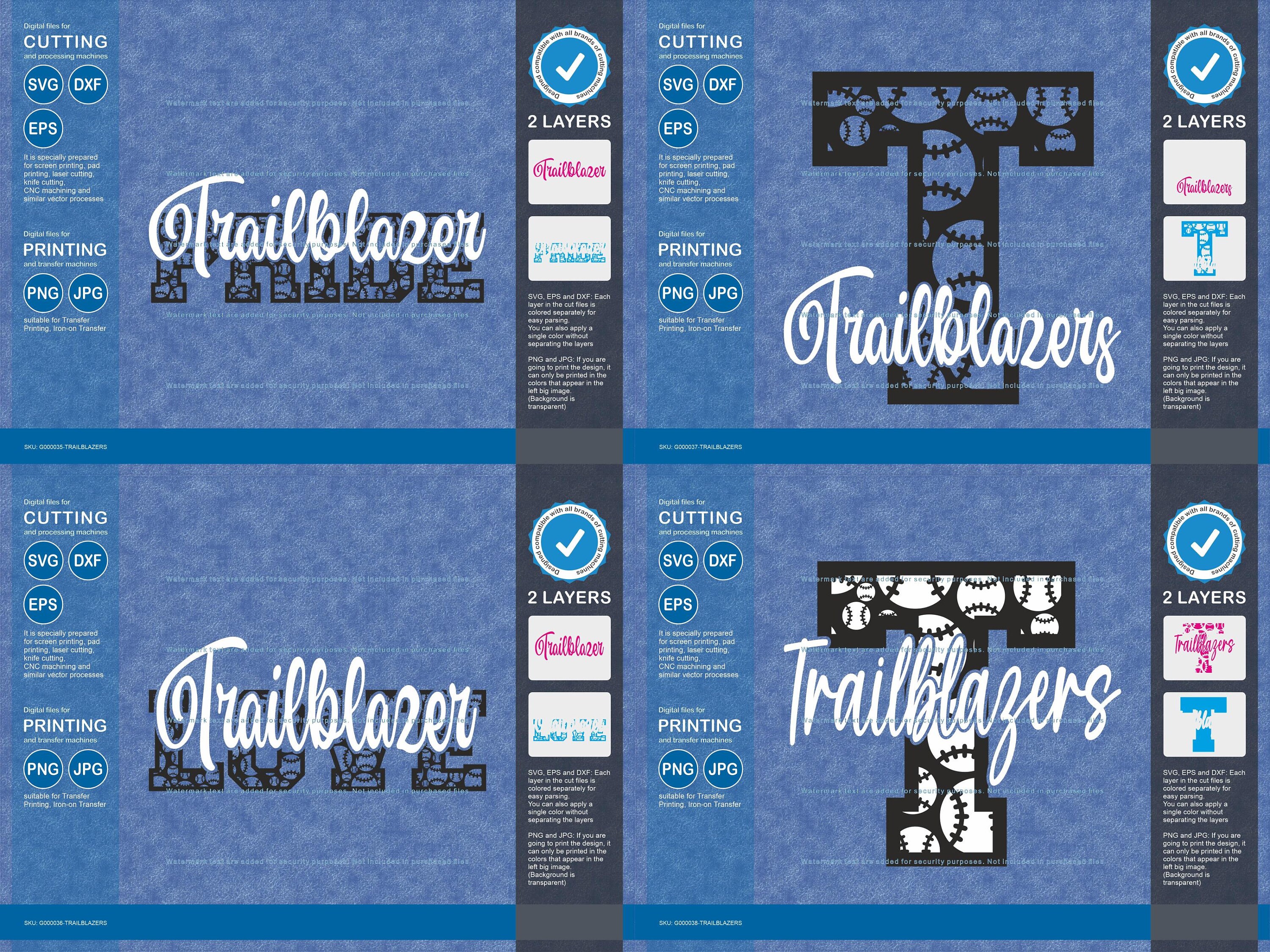 Trailblazers Svg, Trailblazer 20 Baseball Svg Mascot Designs Pack ...