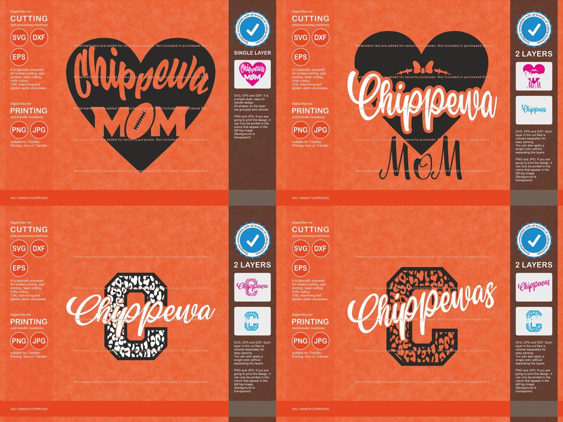 Chippewas Svg, Chippewa 12 Leopard Svg Mascot Designs Pack, Chippewas ...