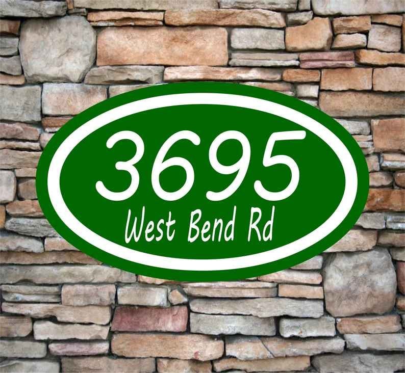 Personalized Home Address Sign | Aluminum Sign 12" X 7" | Custom House ...