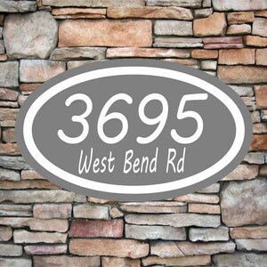 Personalized Home Address Sign Aluminum Sign 12 X 7 Custom House Number ...