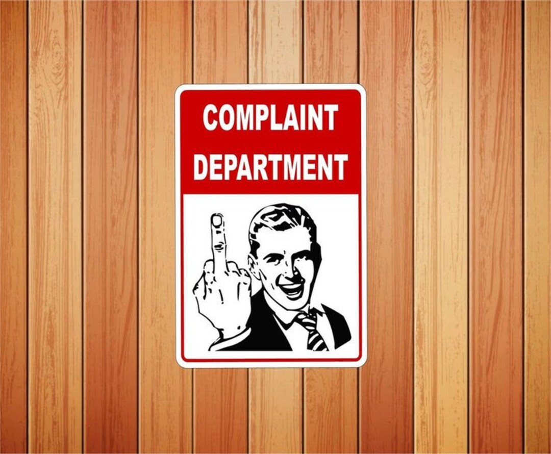 Complaint Department Metal Novelty Sign - Etsy