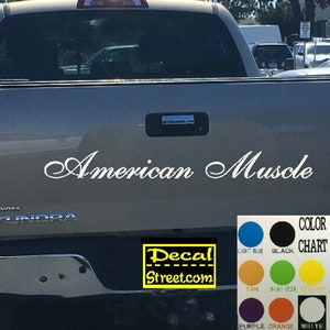 American Muscle Tailgate | Die Cut Vinyl | Decal Sticker | Visor Banner ...