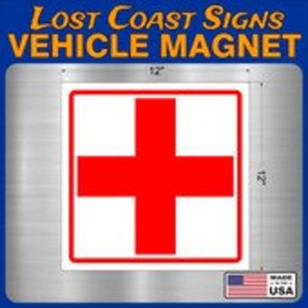 Red Cross Car Magnet Car Sticker Decal 12 X 12 - Etsy