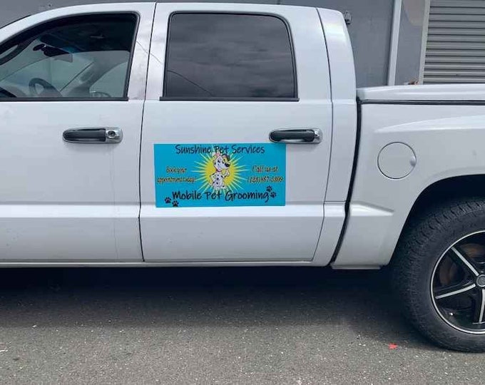 12" X 18" Custom Magnetic Vehicle Sign | Personalized Car Magnetic ...