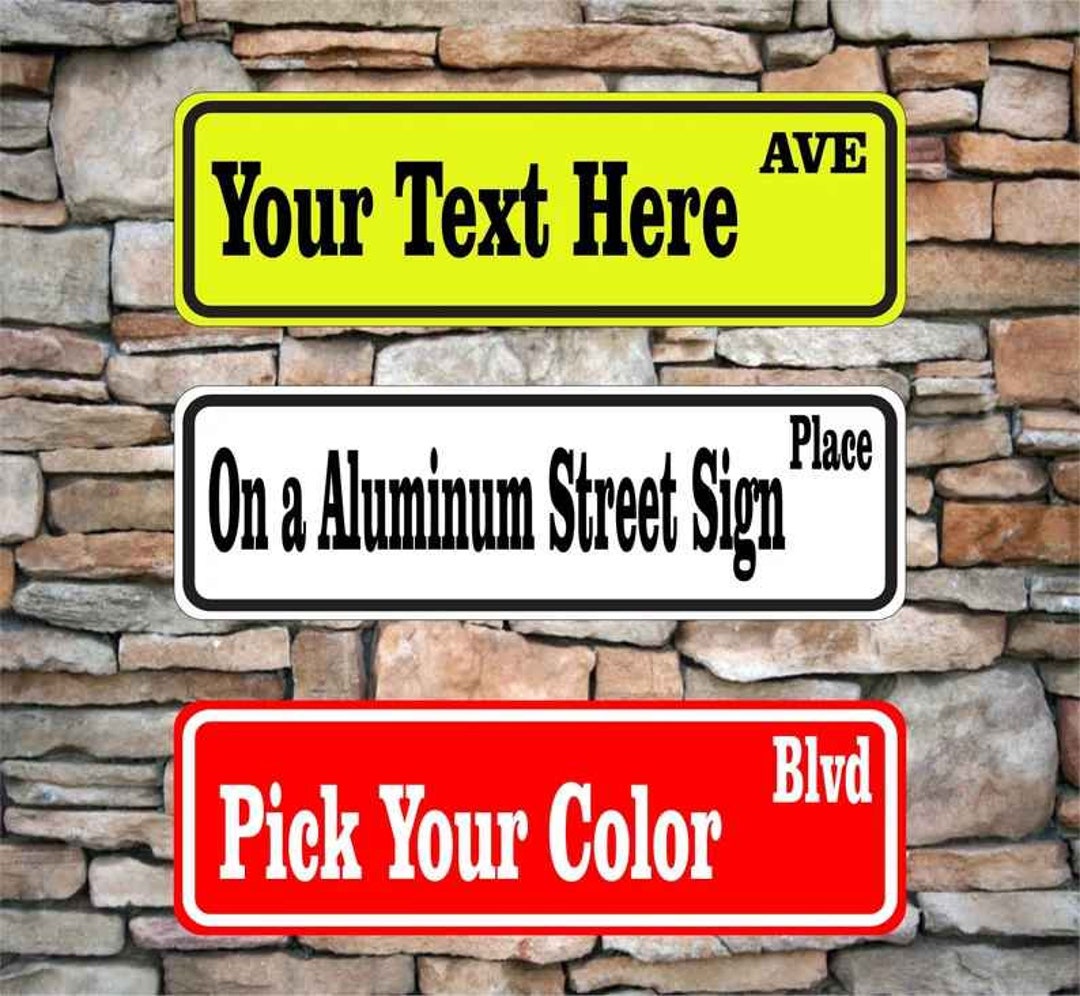 Personalized Street 3" X 12" Sign | Aluminum Address Sign |custom Size ...