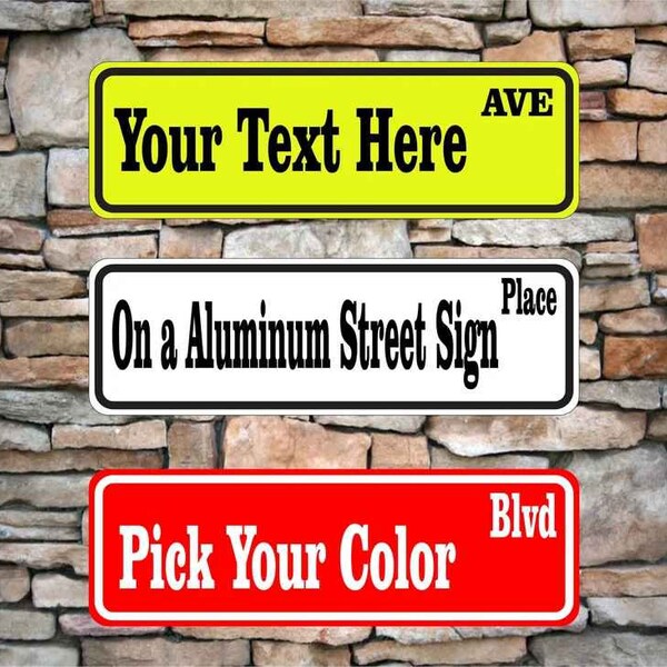 Aluminum Street Sign - Etsy