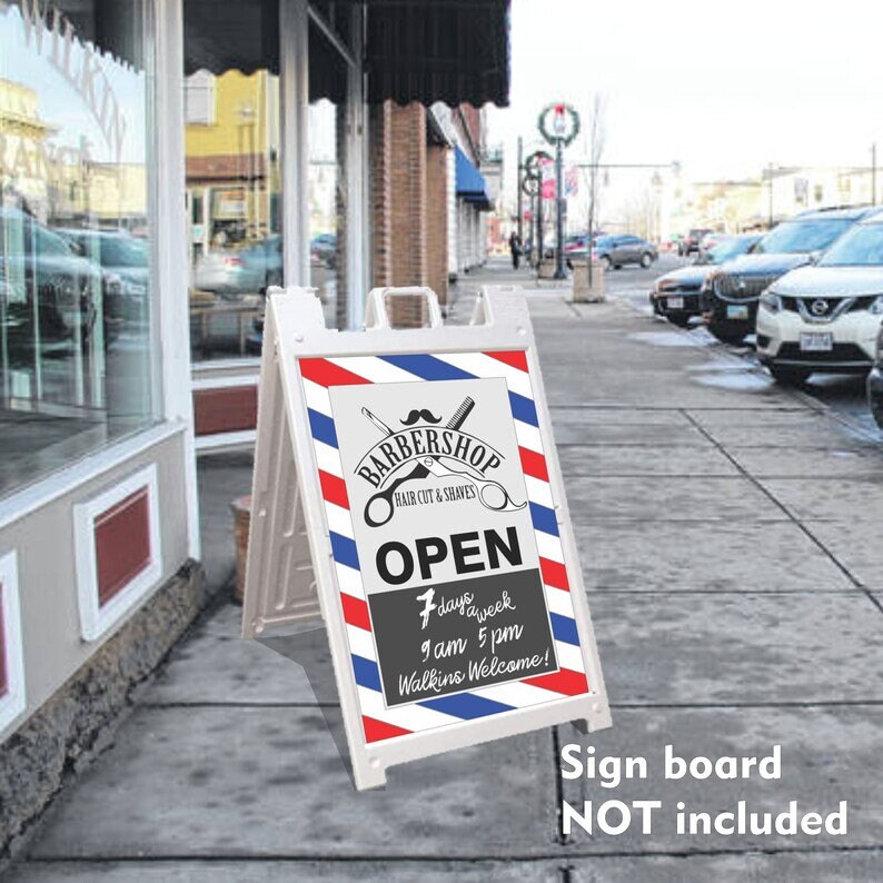 REPLACEMENT SIGN | A-frame Sidewalk | Custom Signage Decal Sticker ...