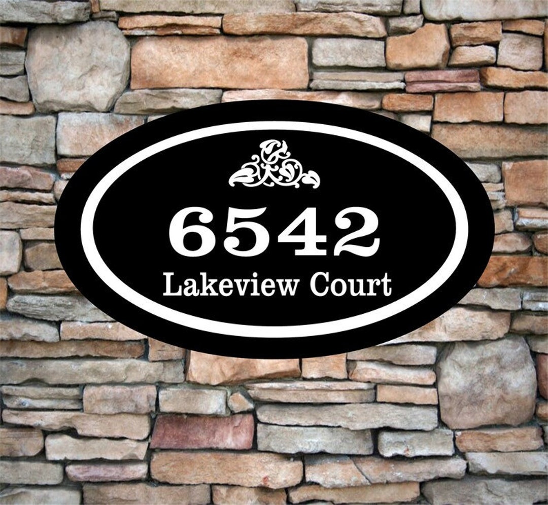Personalized Home Address Sign | Aluminum Metal Sign 12" X 7" | Custom ...