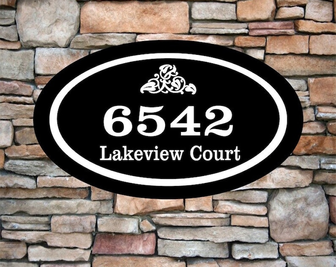 Personalized Home Address Sign | Aluminum Metal Sign 12" X 7" | Custom ...