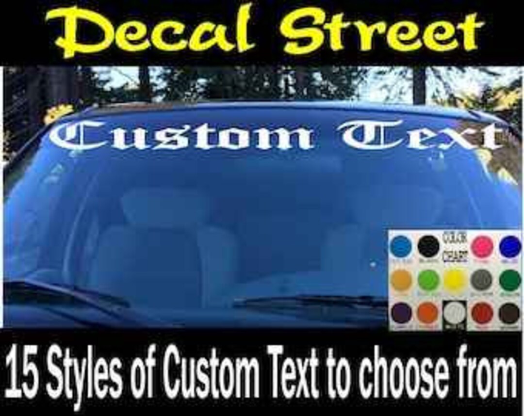 Custom Text Vinyl Car Truck SUV Window Decal Stickers Custom-size - Etsy