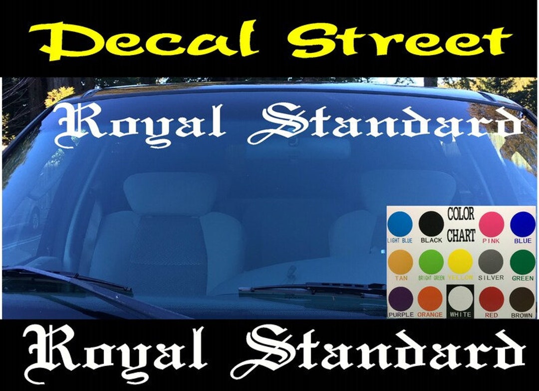 Royal Standard Windshield | Visor Die Cut | Vinyl Decal Sticker | Euro ...