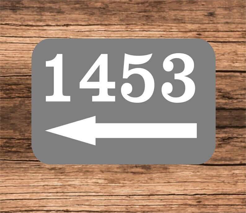 Elegant House Sign Left Arrow | Personalized Aluminum Address Sign 10 ...