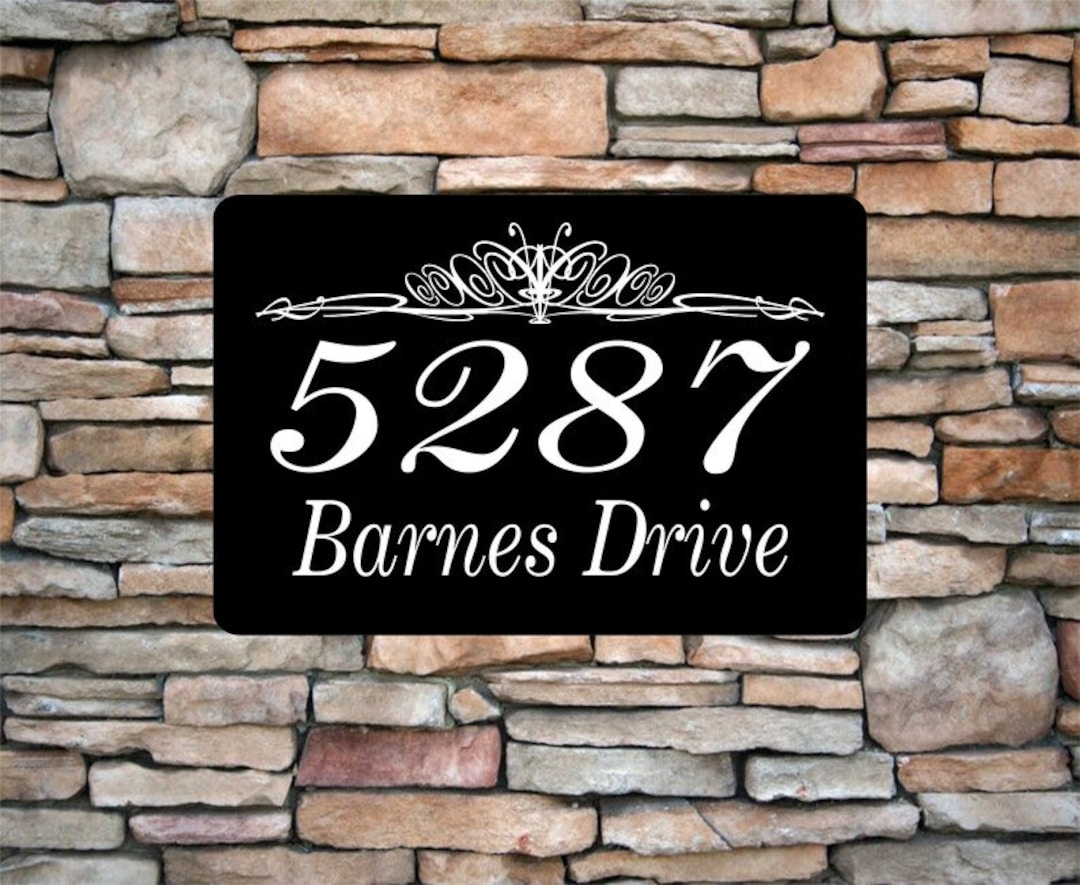Personalized Home Address Sign | Aluminum Custom House Number Plaque ...