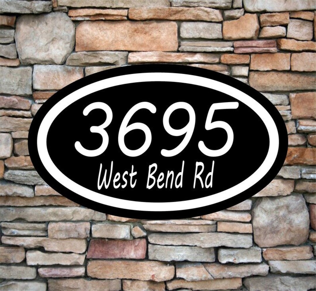 Personalized Home Address Sign Aluminum Sign 12 X 7 Custom House Number ...