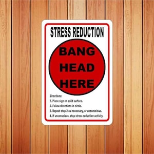 Bang Head Here Sign - Etsy