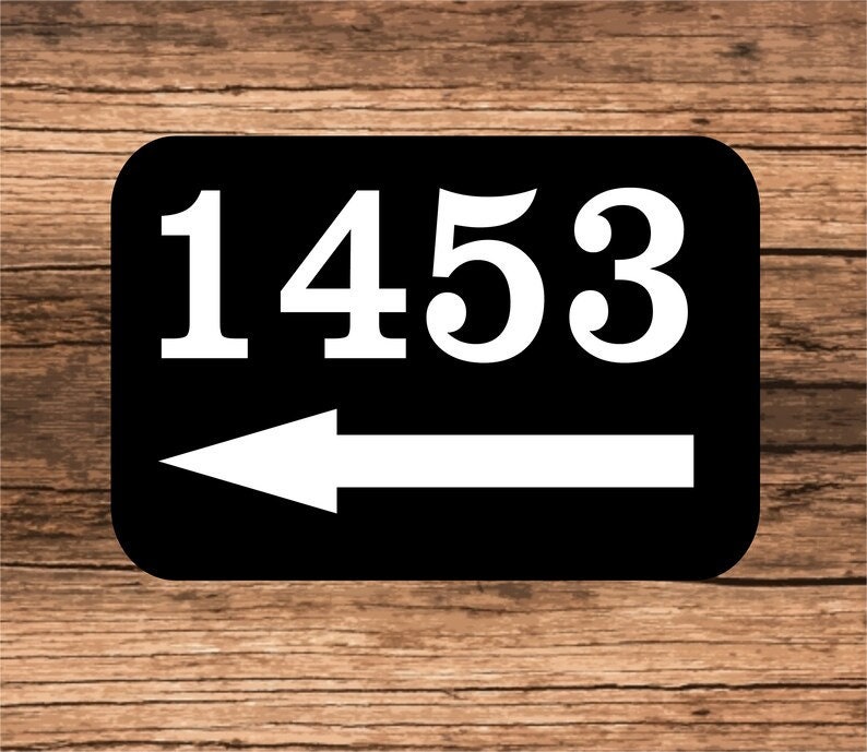 Elegant House Sign Left Arrow | Personalized Aluminum Address Sign 10 ...