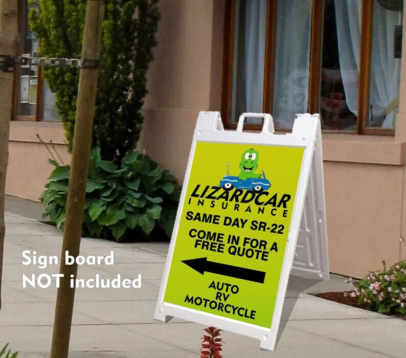 REPLACEMENT SIGN | A-frame Sidewalk | Custom Signage Decal Sticker ...