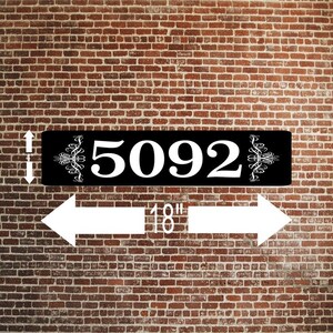 Personalized Home Address Sign Aluminum 4" X 18" | Custom Size House ...