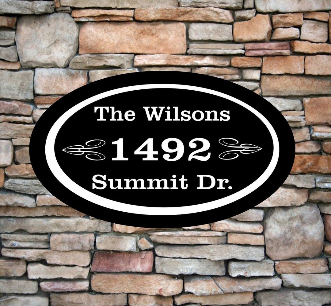 Custom Aluminum House Number Plaque | Personalized Home Address Sign ...