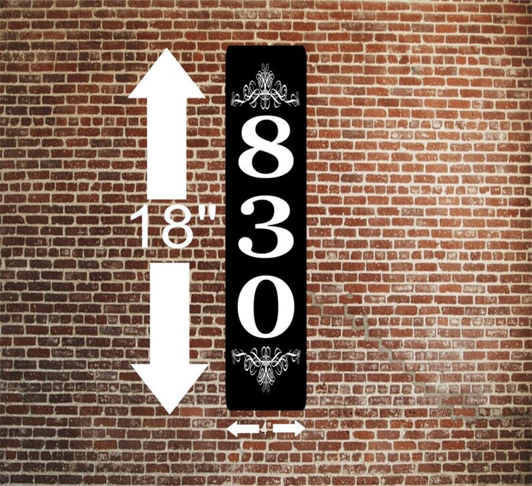 Personalized Home Address Sign Aluminum 4" X 18" | Custom House Number ...