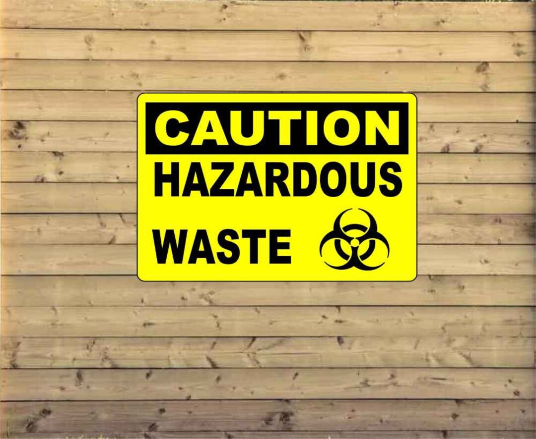 OSHA Caution Hazardous Waste Sign | Custom-size Sign - Etsy